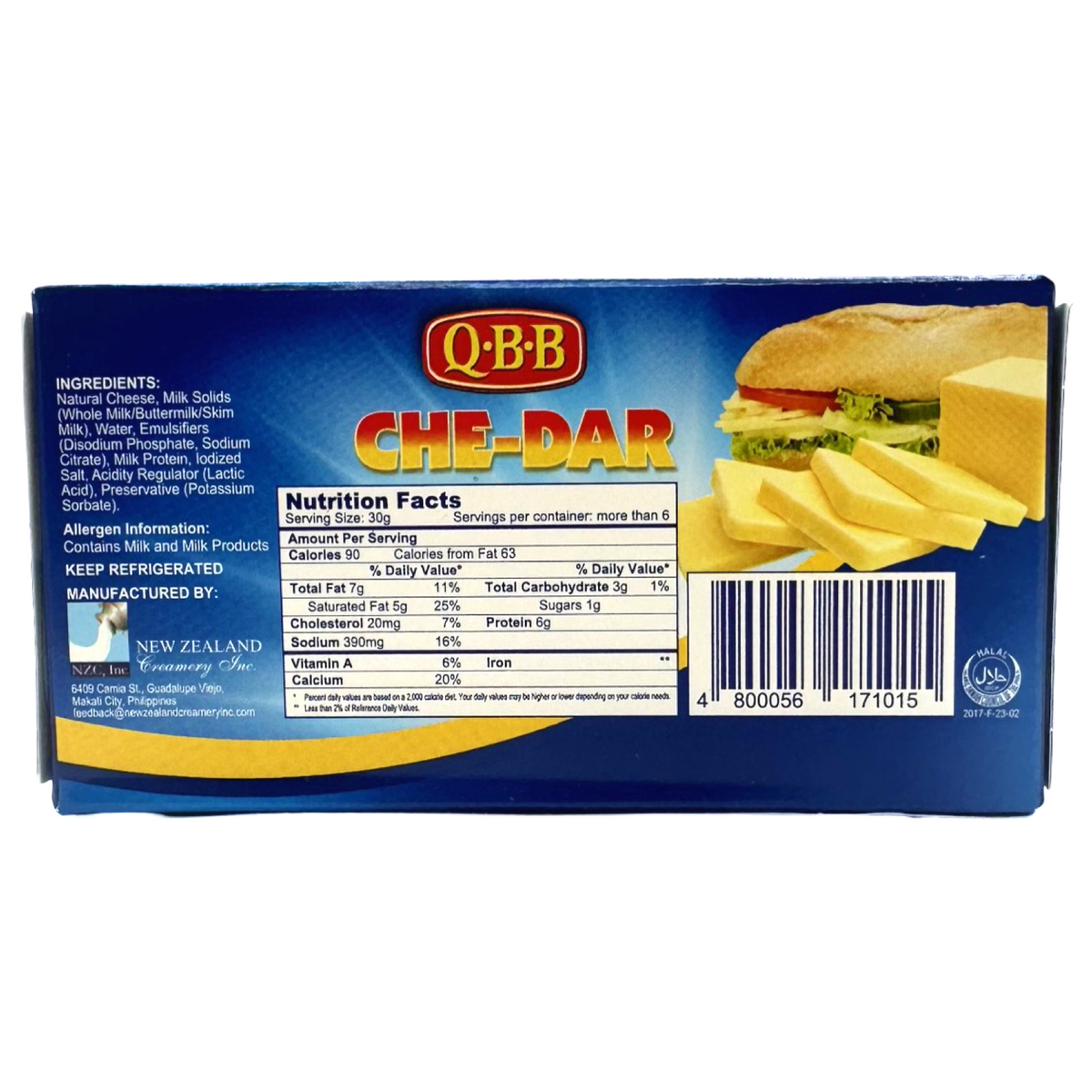 QBB- Che-Dar - Processed Australian Cheese Food - 200 G – Sukli - Filipino Grocery Online USA