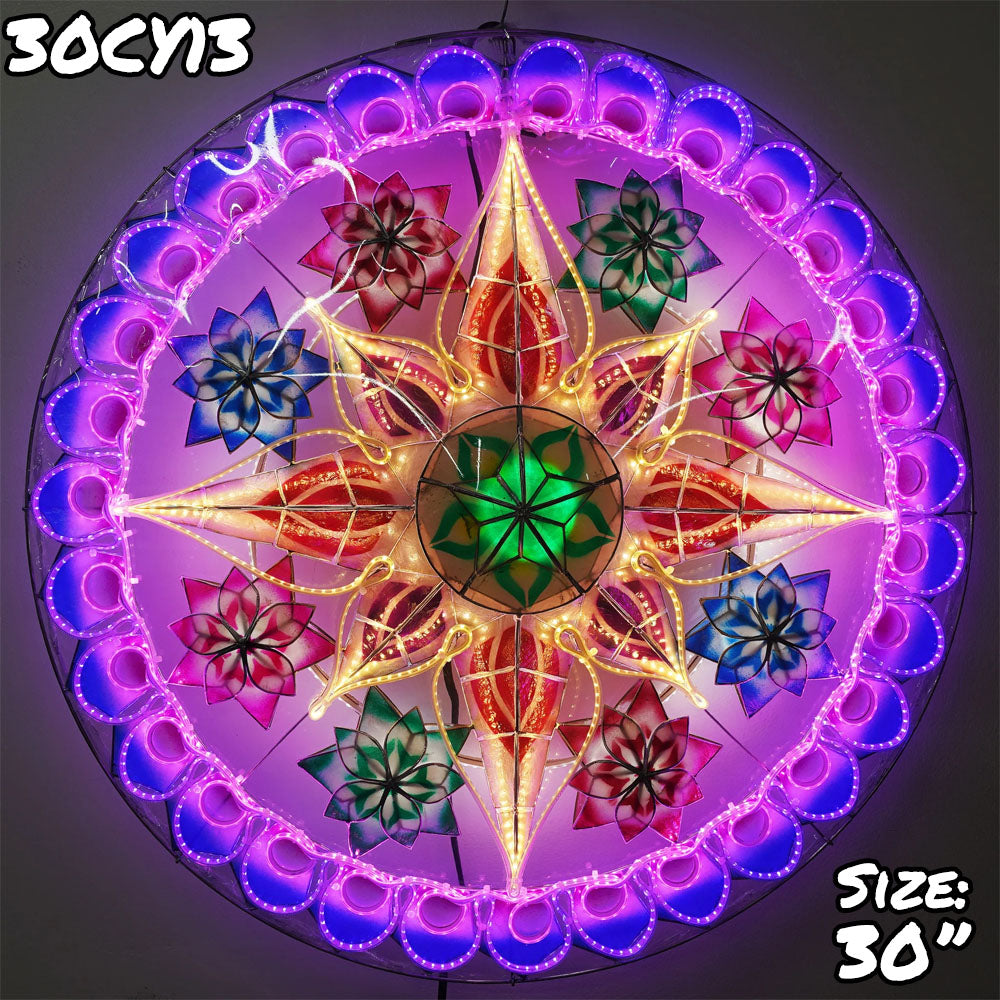 Philippines Christmas Capiz Parol Lantern Star (Tala) - Purple / Blue ...