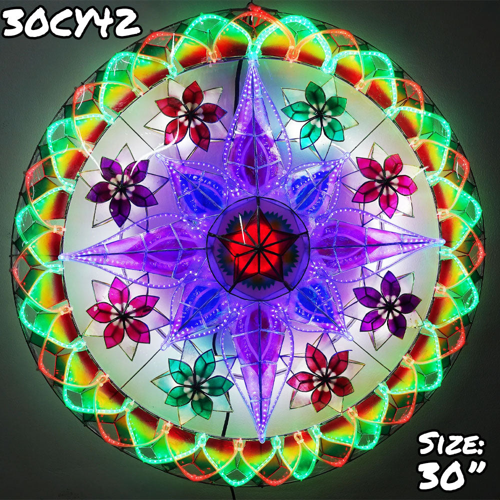 Philippines Christmas Capiz Parol Lantern Star (Tala) - Red / Green ...