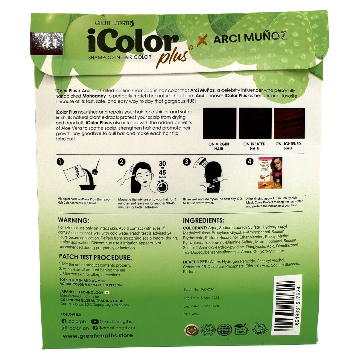 iColor Plus - Shampoo-In Hair Color - Mahogany - 40 ML – Sukli ...