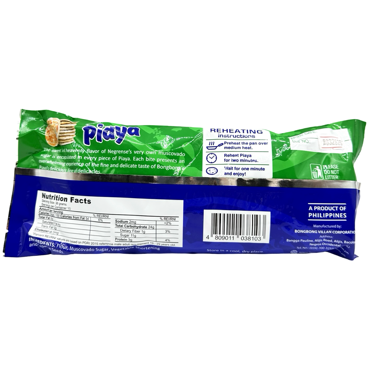 BongBong's - Special Piaya - 10 Pieces - 380 G – Sukli - Filipino ...