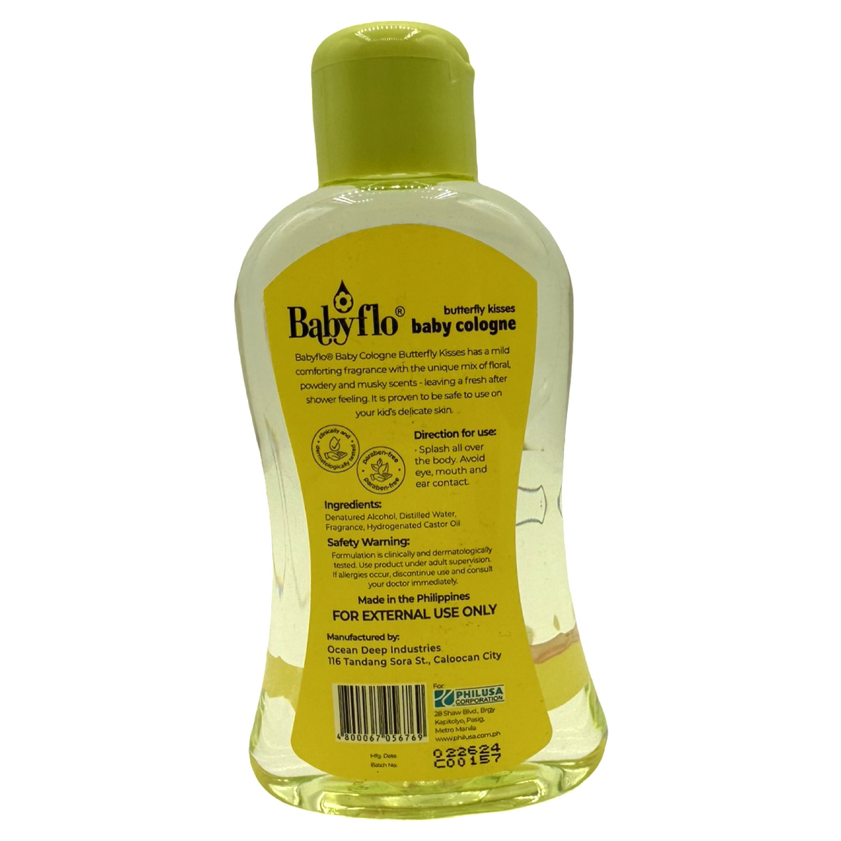 Babyflo - Baby Cologne - Butterfly Kisses (Yellow) - 100 ML – Sukli ...