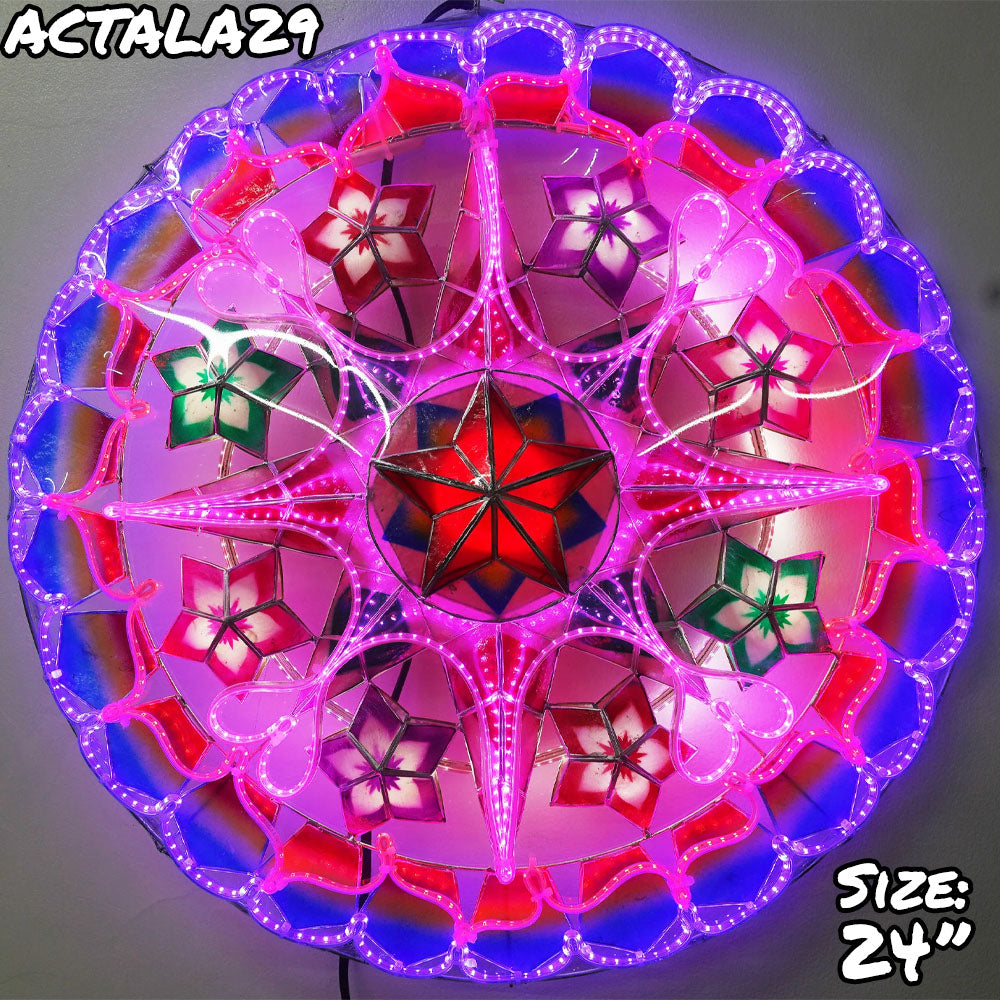 Philippines Christmas Capiz Parol Lantern Star (Tala) - Purple/ Red/ B ...