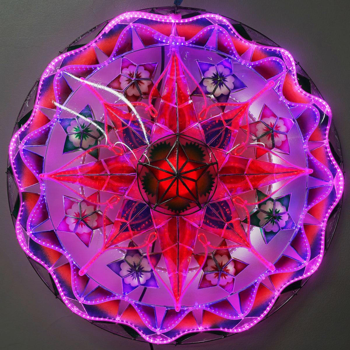 Philippines Christmas Capiz Parol Lantern Star (Tala) - Blue/ Red/ Pur ...