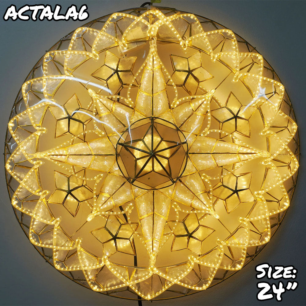 Philippines Christmas Capiz Parol Lantern Star (Tala) - WHITE ONLY LED ...