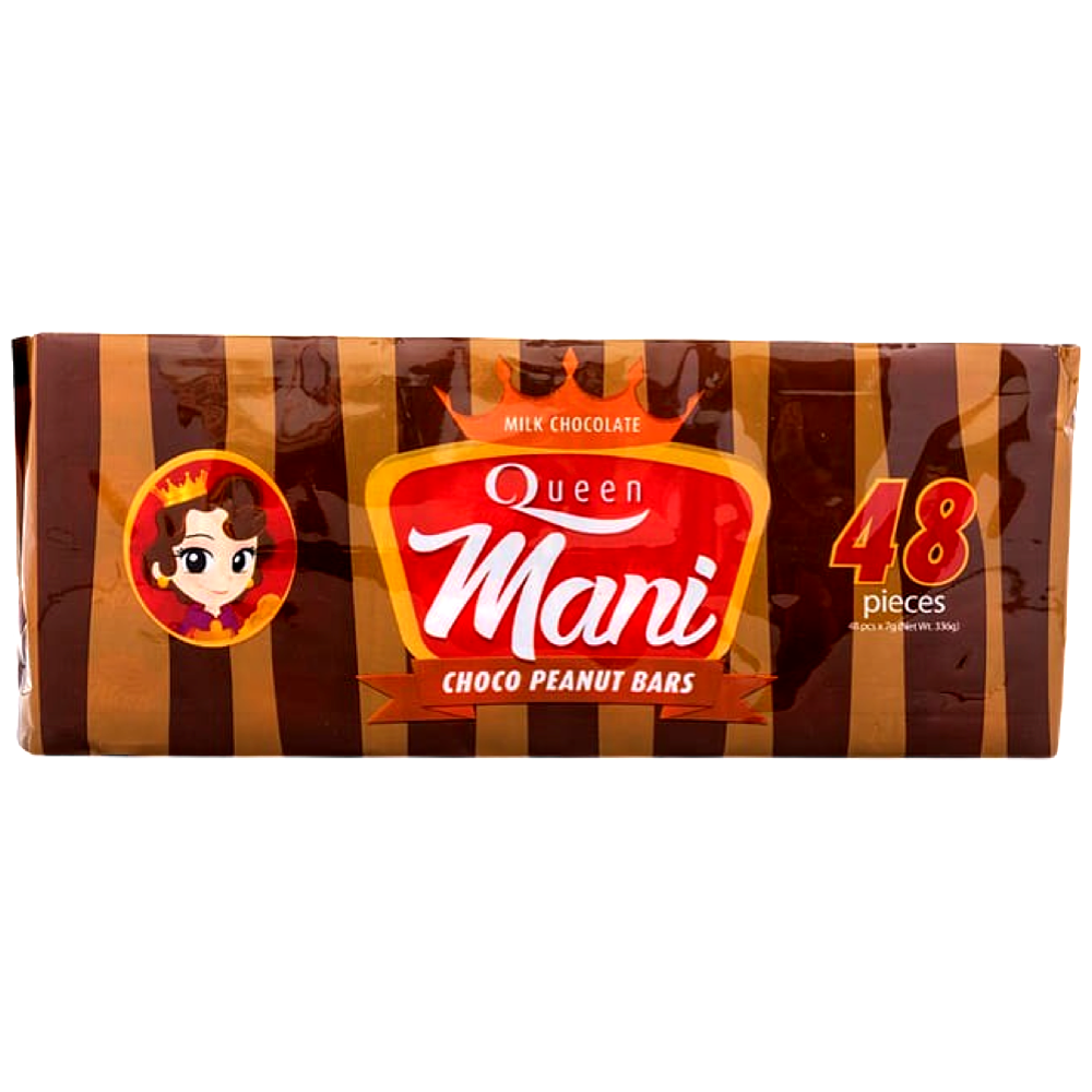 Queen Mani - Milk Chocolate - Choco Peanut Bars - Choc Nut - 24 Pieces ...