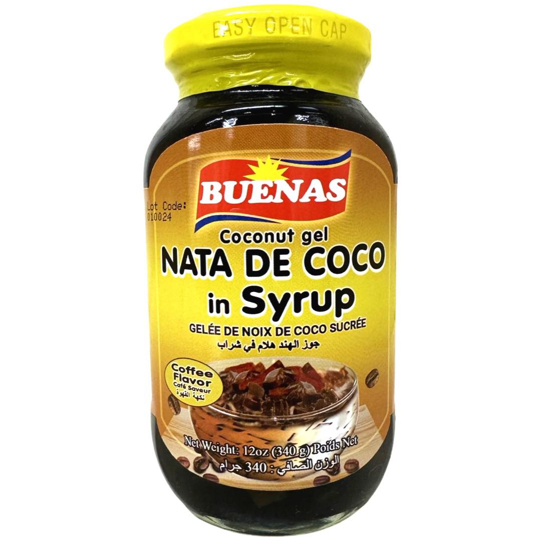 Buenas - Coconut Gel Coffee Flavor - Nata De Coco in Syrup - 12 OZ ...
