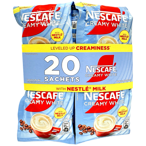 Nescafe - Creamy White with Nestle Milk Drink - 20 Pack Sachet Serving ...