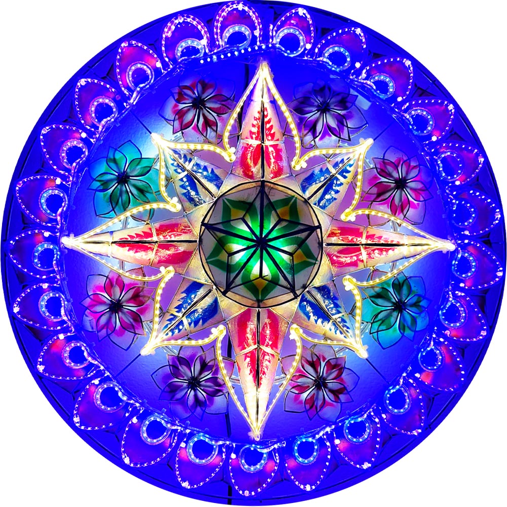 Philippines Christmas Capiz Parol Lantern Star (Tala) - Purple / Blue ...