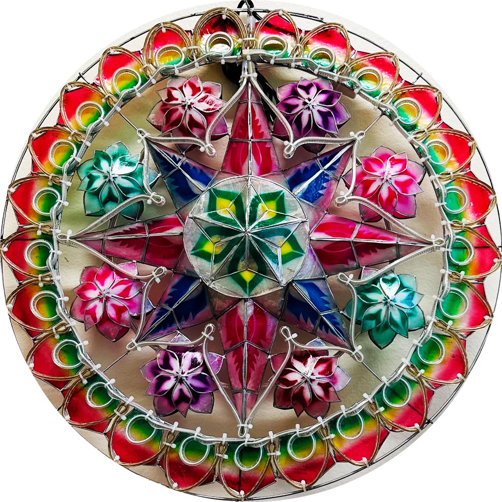 Philippines Christmas Capiz Parol Lantern Star (Tala) - Purple / Blue ...