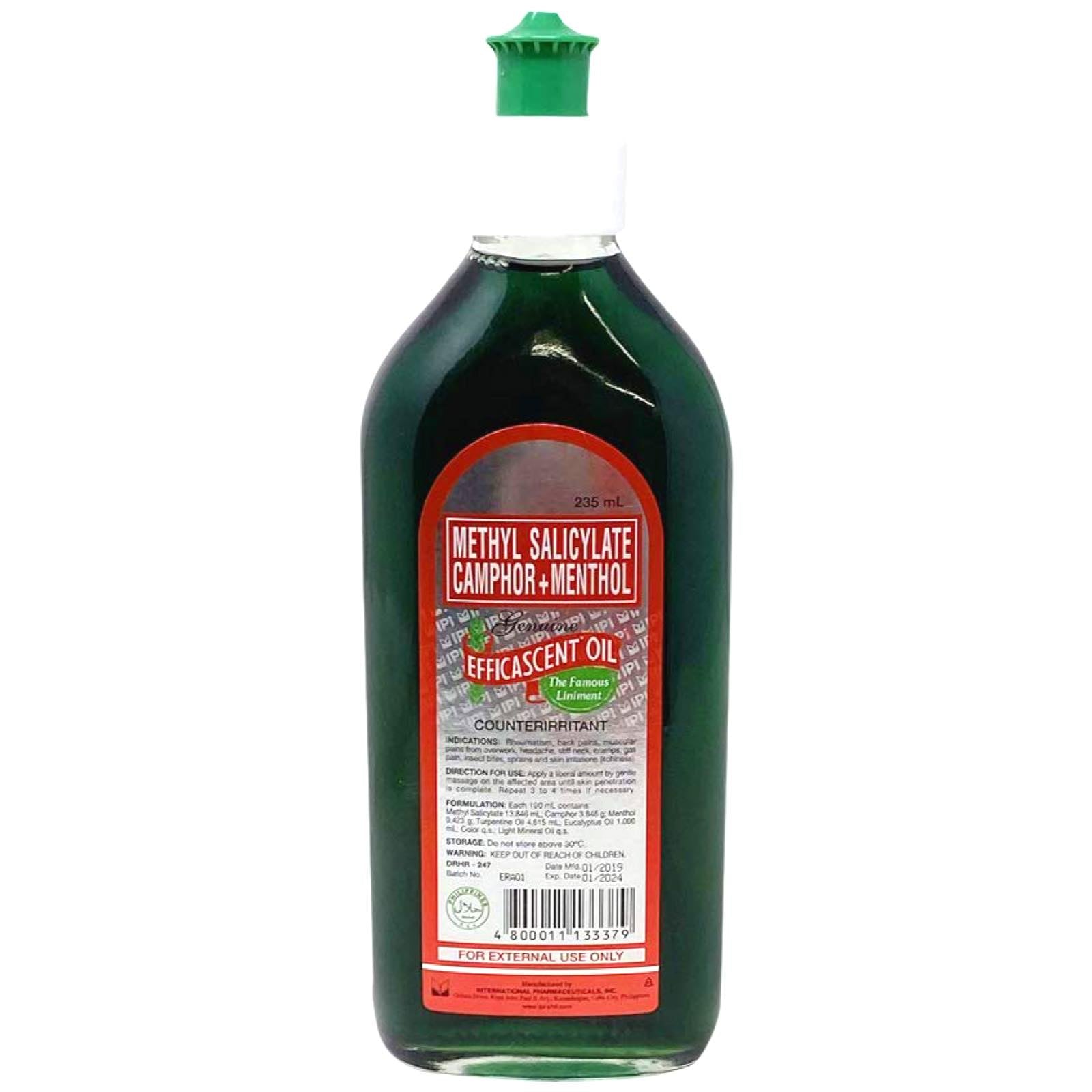 Efficascent Oil - Methyl Salicylate Camphor + Menthol - Counterirritan ...