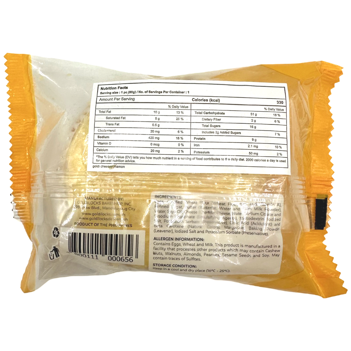 Goldilocks - Cheesy Fluffy Mamon - 75 G – Sukli - Filipino Grocery ...