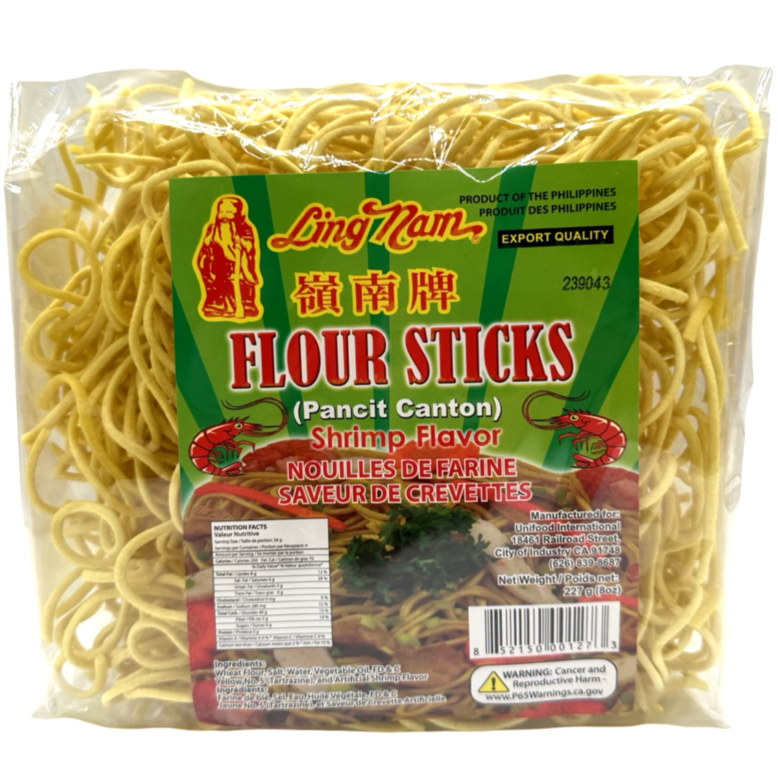 Ling Nam - Flour Sticks (Pancit Canton) Shrimp Flavor - 8 OZ – Sukli ...