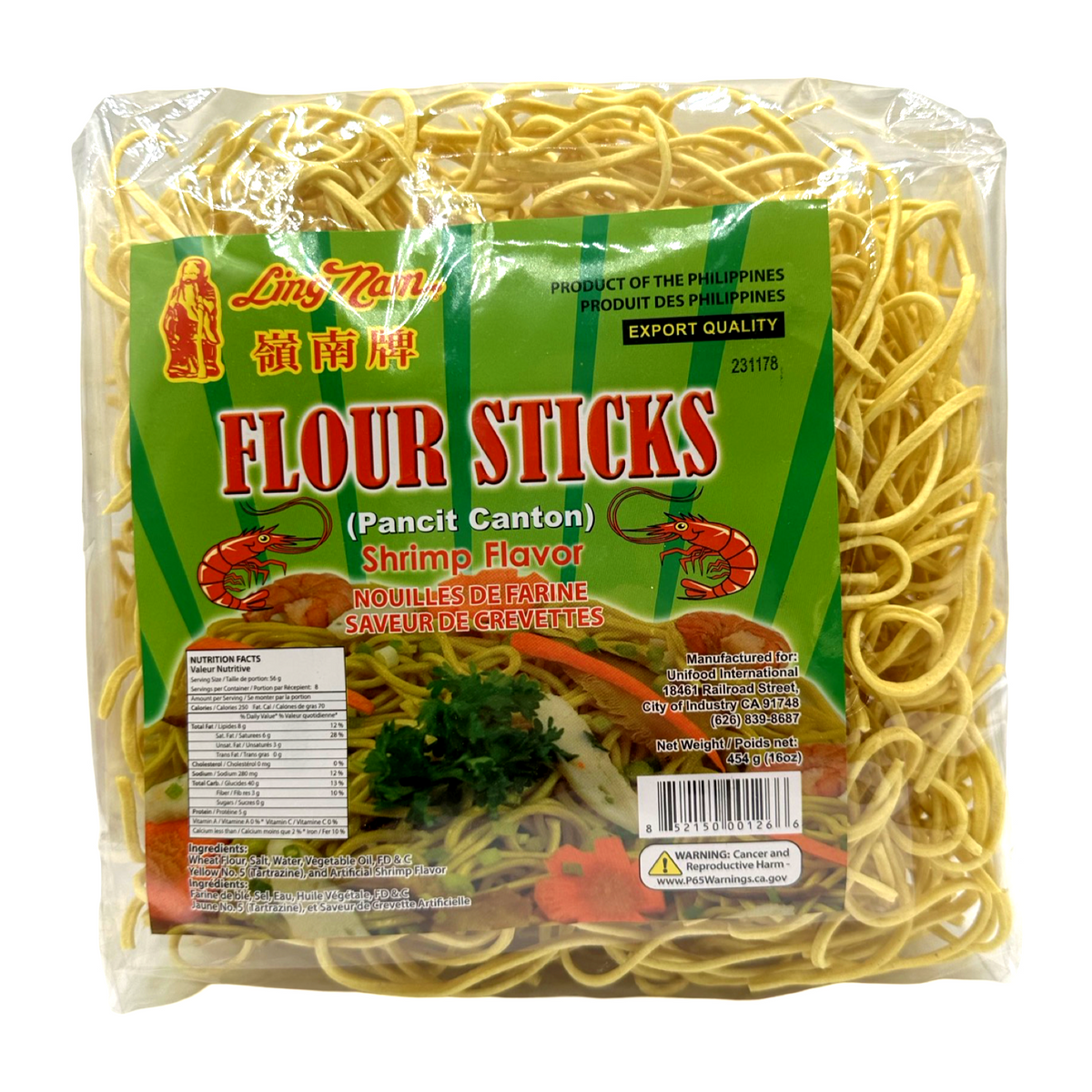 Ling Nam - Flour Sticks (Pancit Canton) Shrimp Flavor - 16 OZ – Sukli ...