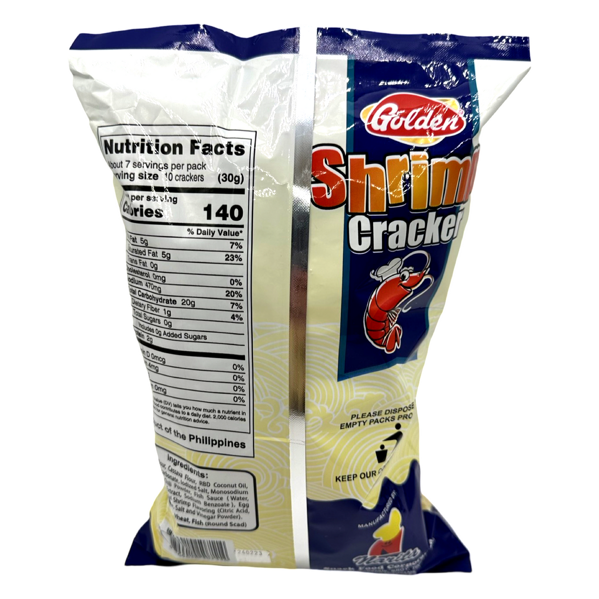 Golden - Shrimp Crackers - 200 G – Sukli - Filipino Grocery Online USA