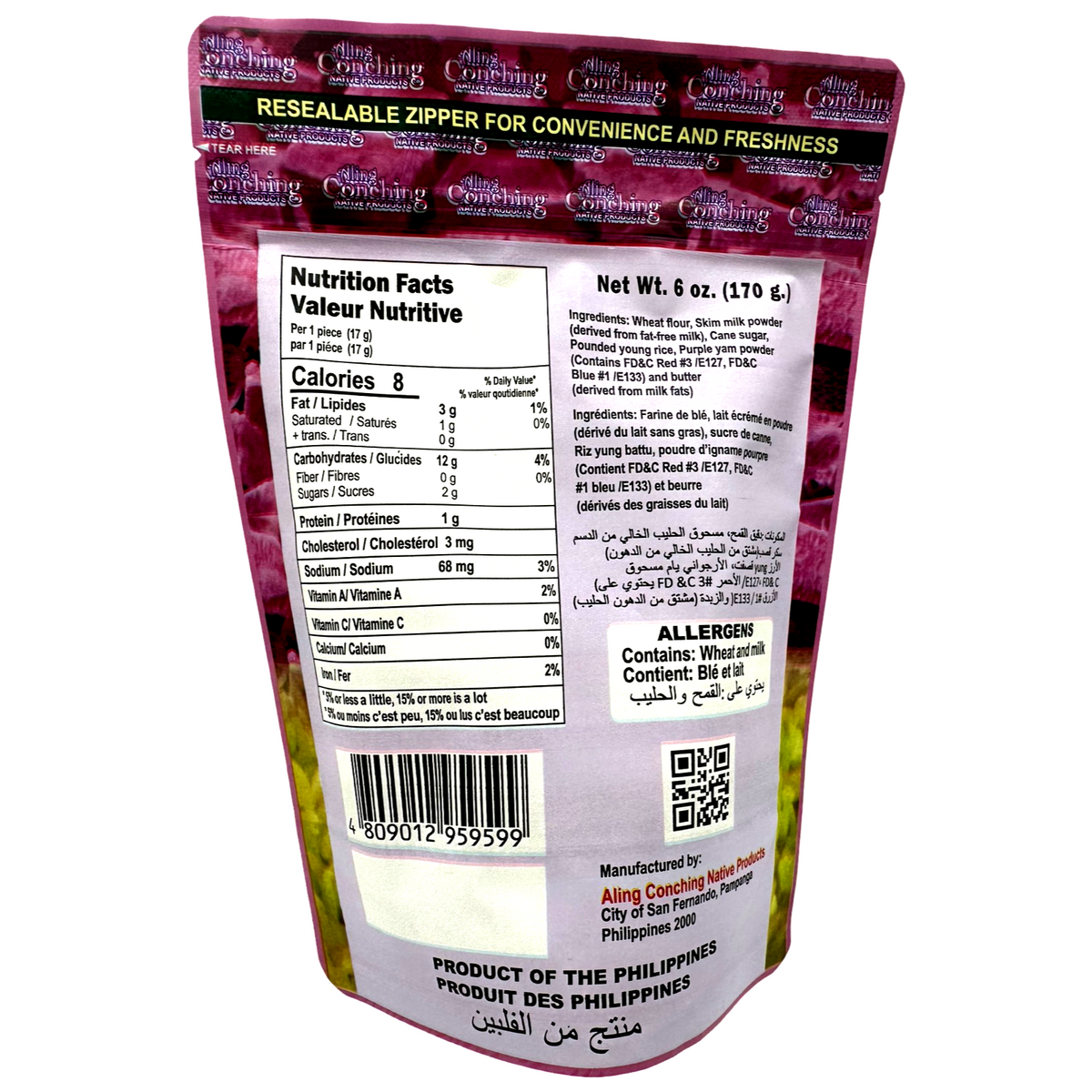 Aling Conching - Polvoron UBE Pinipig - Toasted Wheat Cake -Purple Yam ...