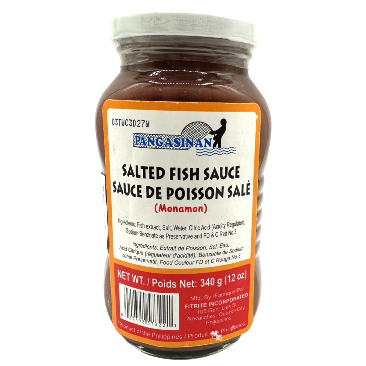 Pangasinan - Salted Fish Sauce - Monamon - 12 OZ – Sukli - Filipino ...