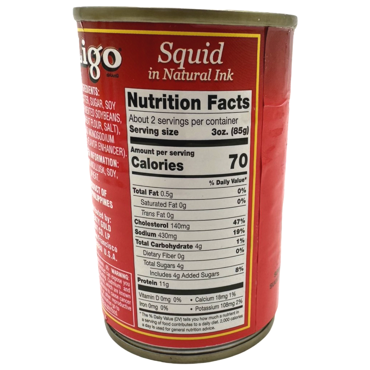 Ligo - Squid in Natural Ink – Sukli - Filipino Grocery Online USA