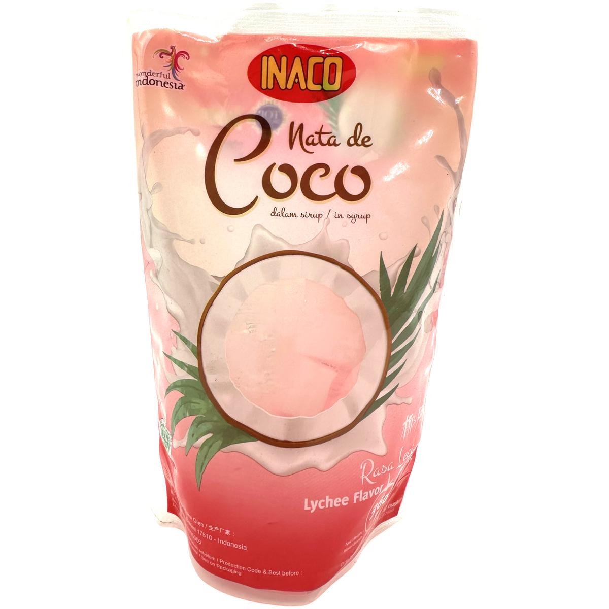 Inaco - Nata De Coco in Syrup - Coconut Gel - Lychee Flavor Mix - 12.7 ...