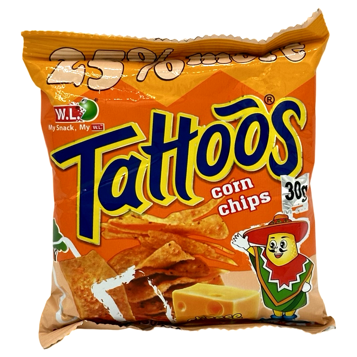 W.L. Foods - Tattoos Corn Chips - Cheese Flavor - 30 G – Sukli ...