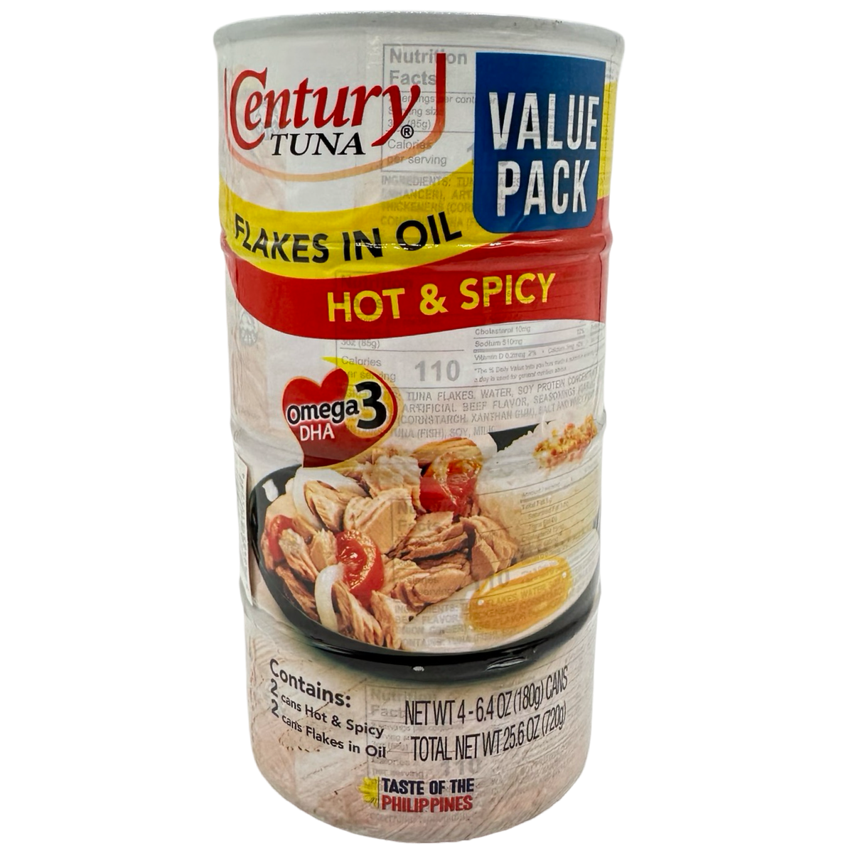 Century Tuna - Value Pack - (2) Flakes in Oil (2) Hot & Spicy - 720 G ...