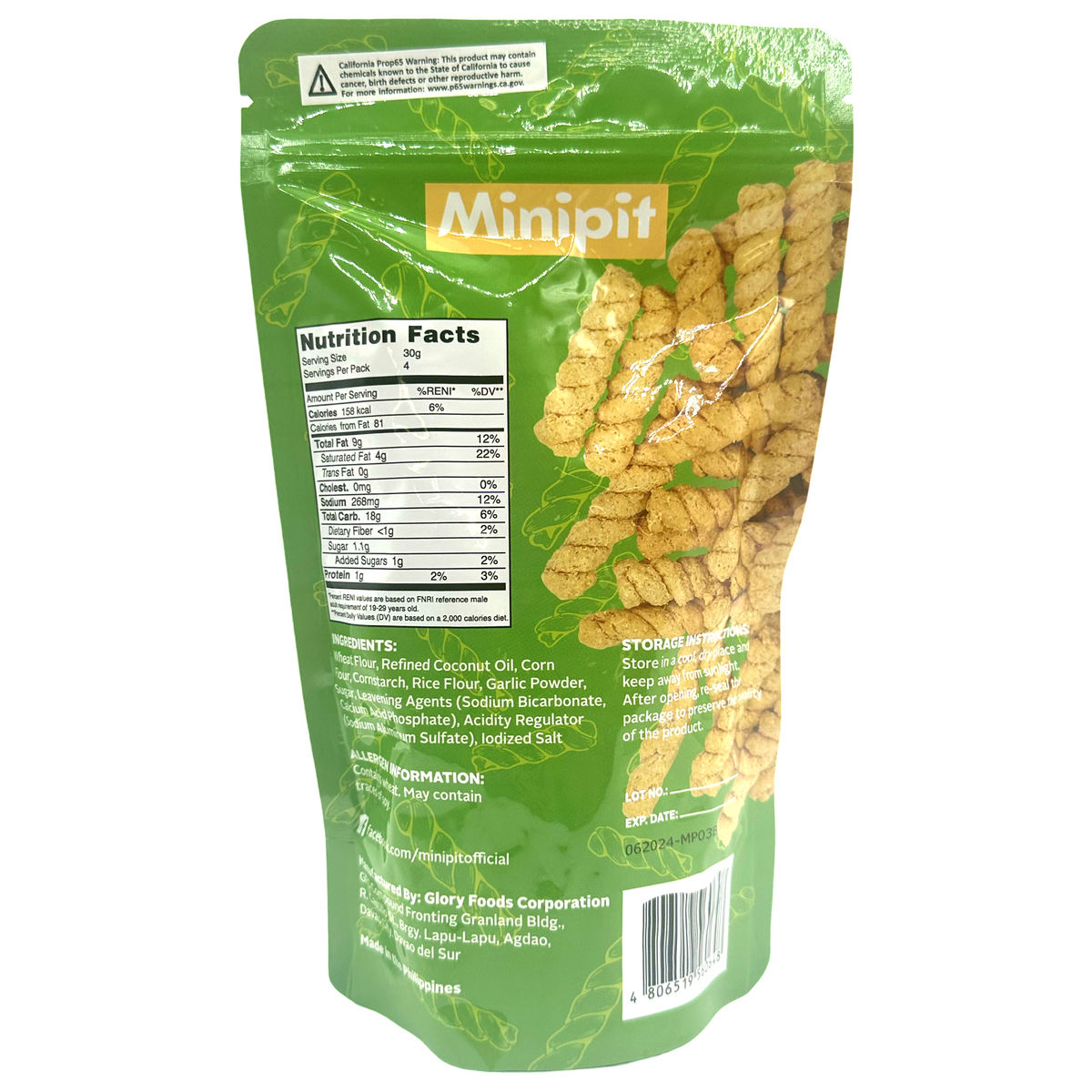 Minipit - Mini Pilipit Snack - Garlic - 120 G – Sukli - Filipino ...