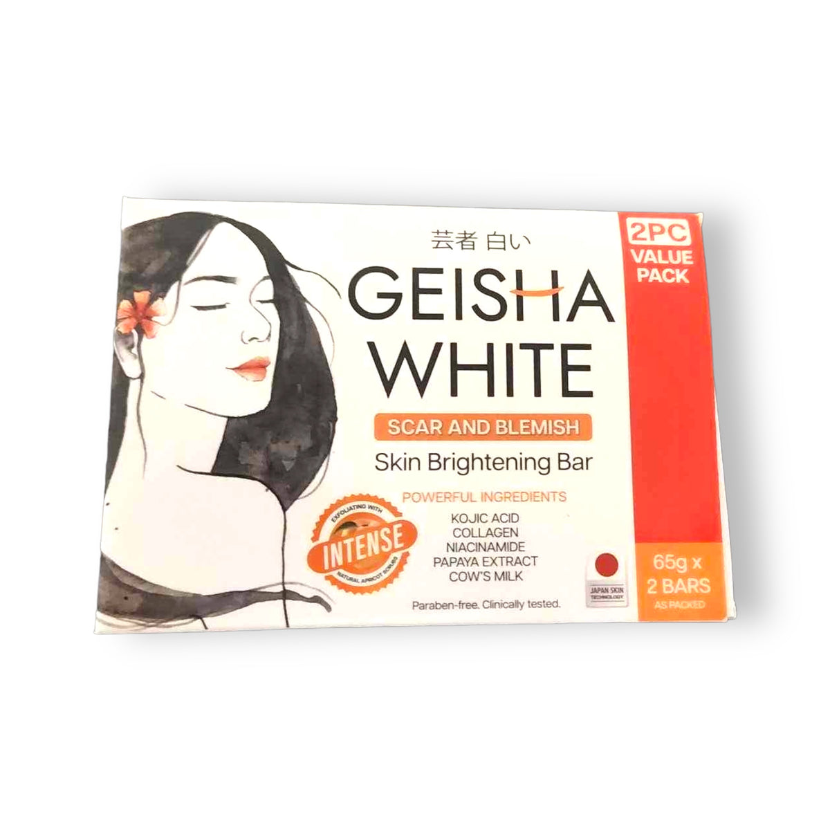 Geisha White - INTENSE - Scar and Blemish - Soap Bar - 2 Pack - 130 G ...