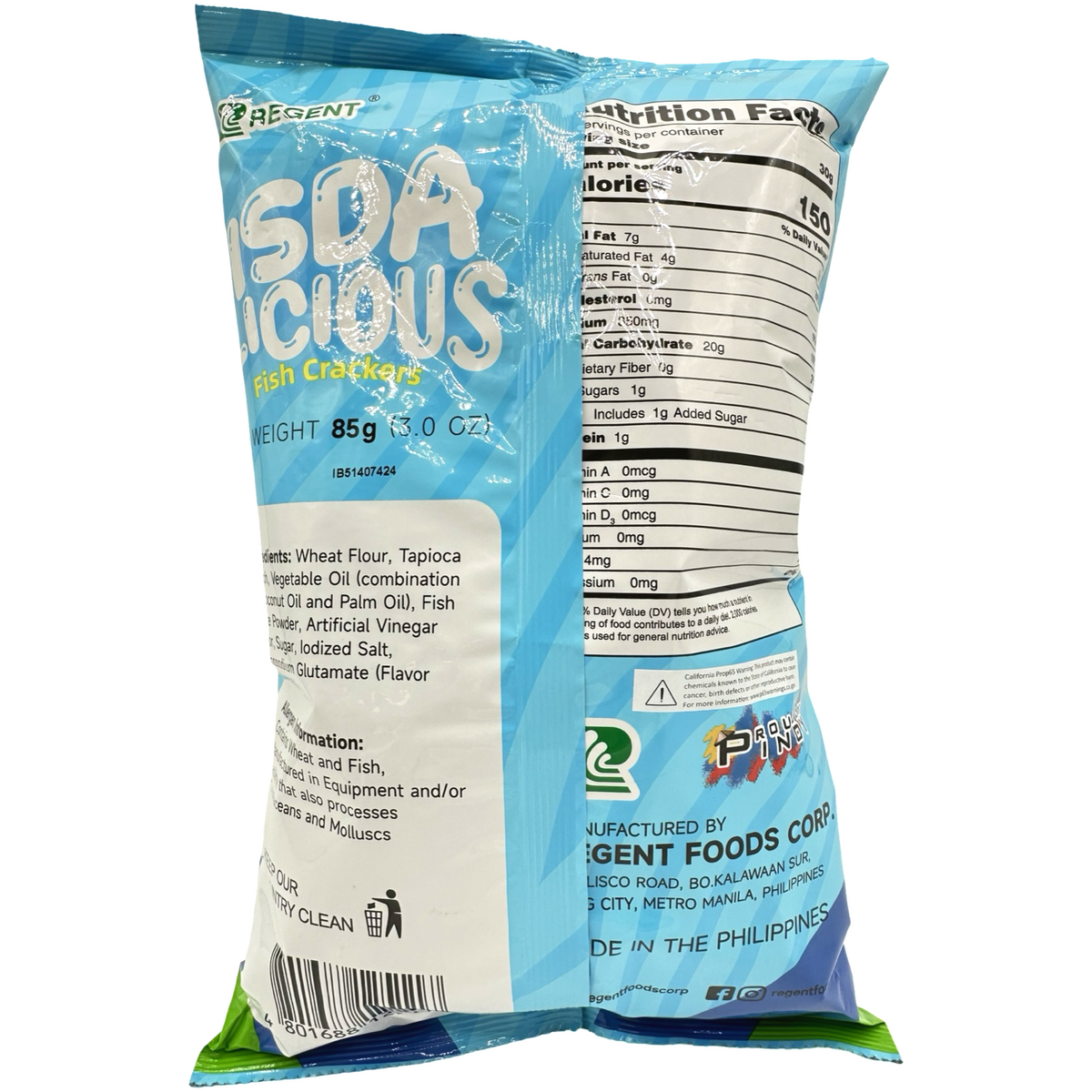 Regent - Isdalicious - Fish Crackers - Thick & Crunchy - 85 G – Sukli ...