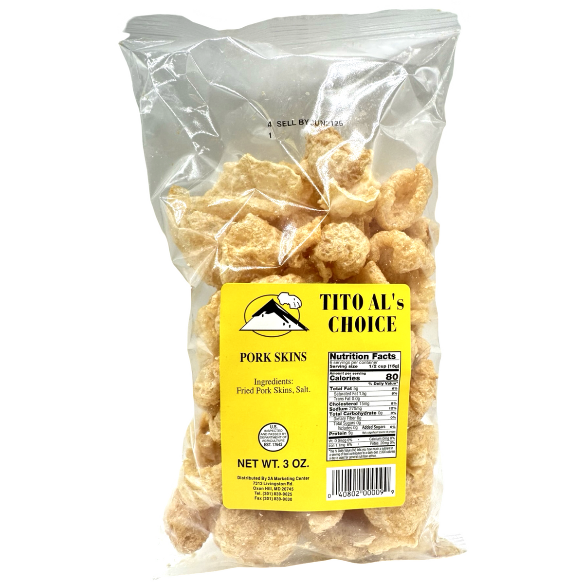 TITO AL'S Choice - Pork Skins - 3 OZ – Sukli - Filipino Grocery Online USA
