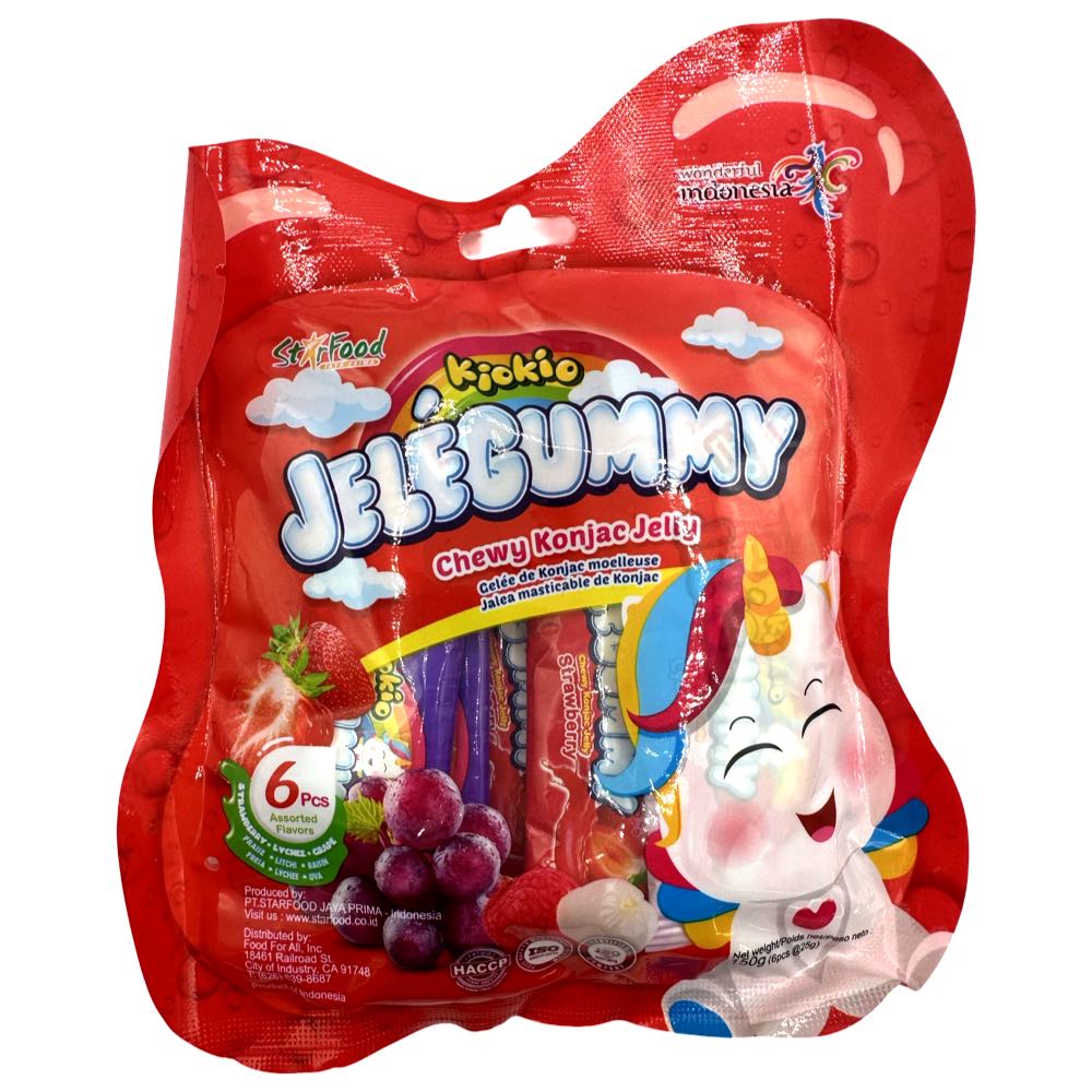 Kiokio - Jelegummy - Chewy Konjac - Assorted - Strawberry, Lychee, Gra ...