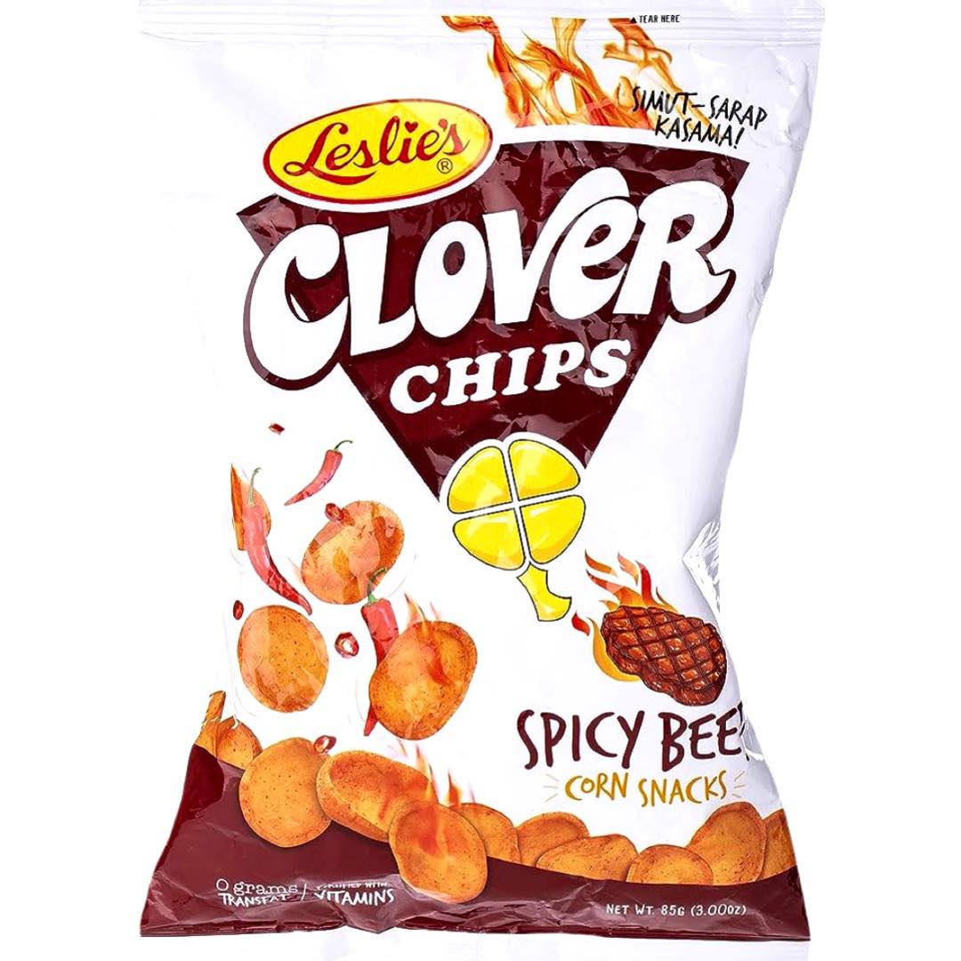 Leslie's - Clover Chips - Spicy Beef Corn Snacks - 85 G – Sukli ...
