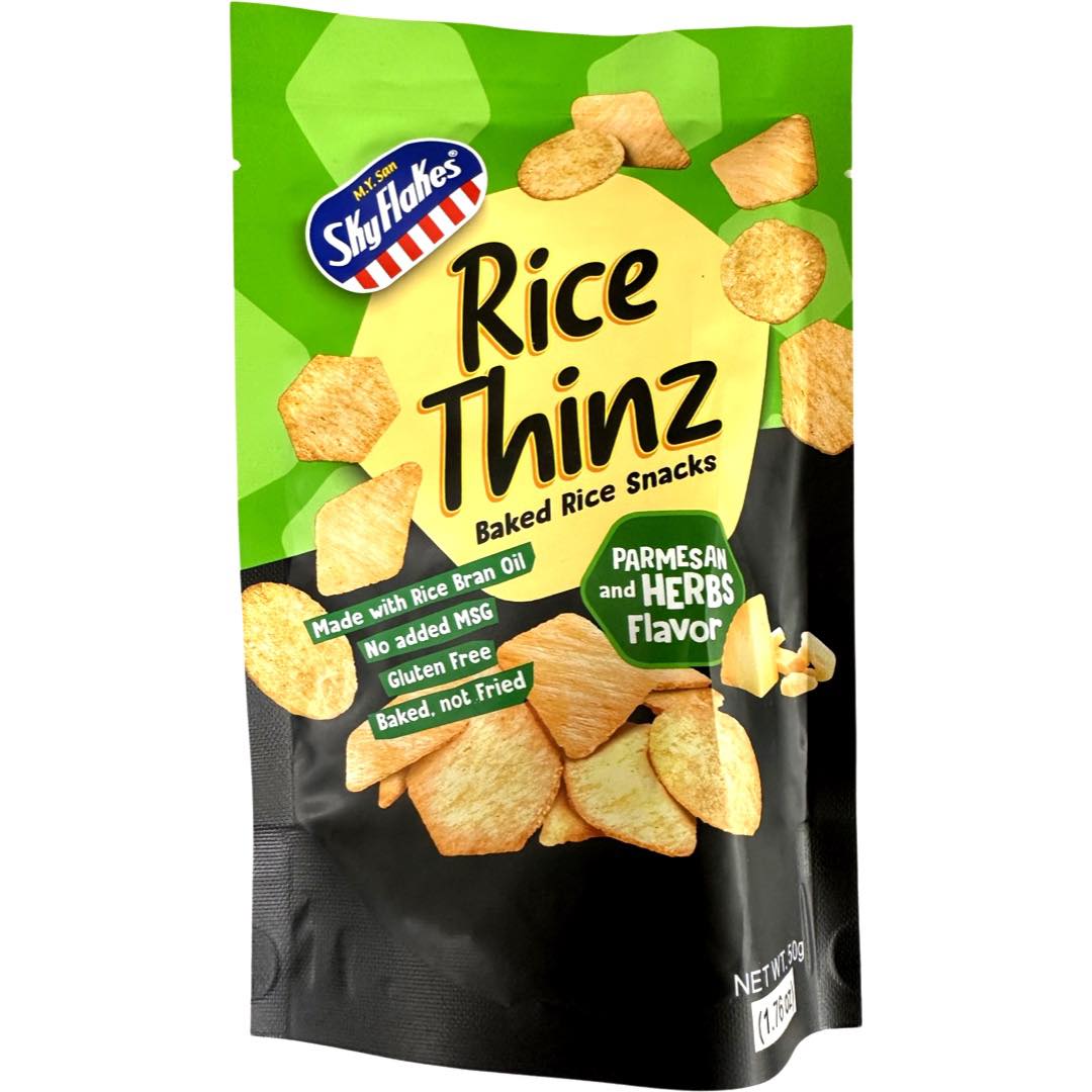 M.Y. San - Skyflakes - Rice Thinz - Baked Rice Snacks - Parmesan and H ...