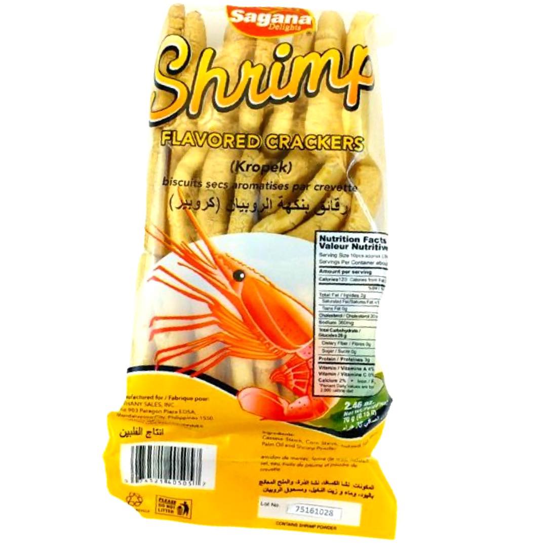 Sagana Delights - Shrimp Flavored Crackers - Kropek - 2.46 OZ – Sukli ...