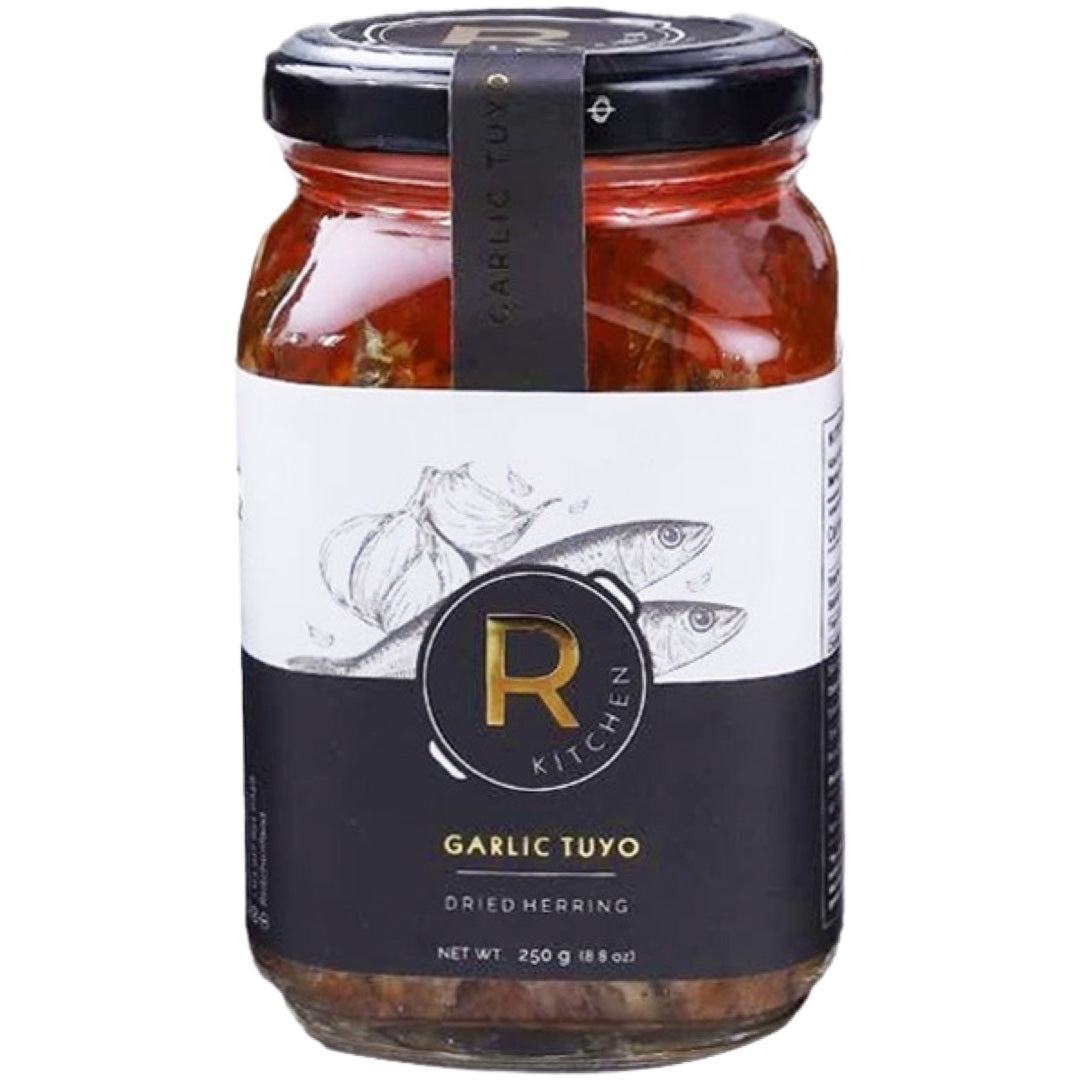 R Kitchen - Garlic Tuyo - Gourmet Pasteurized Bottled Deboned Dried He ...