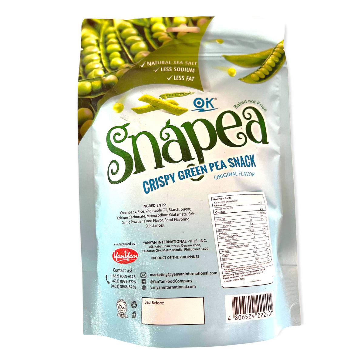 OK - Snapea - Crispy Green Peak Snack - Original- 108 G – Sukli ...