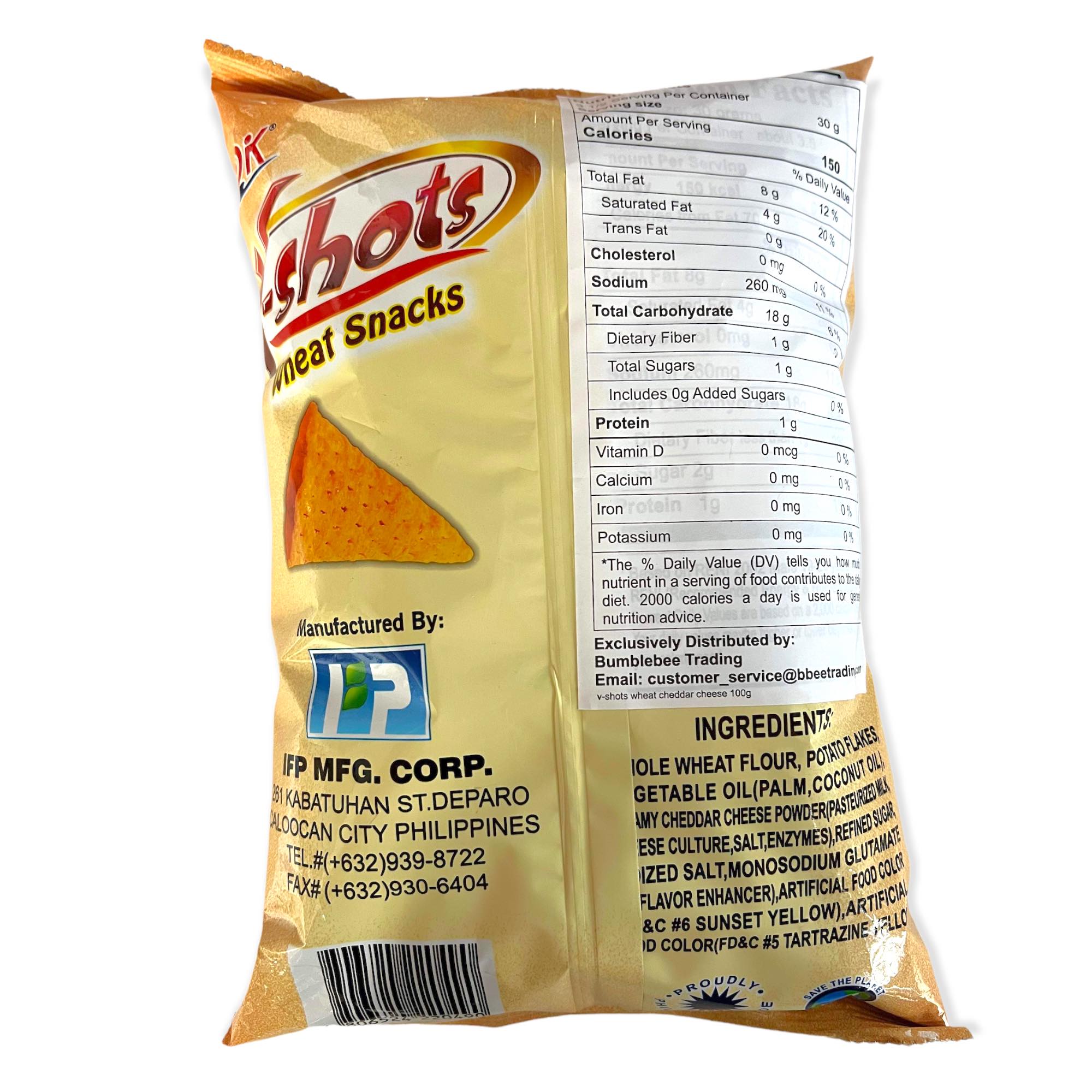 OK - V-Shots - Wheat Snacks - Creamy Cheddar Cheese Flavored - 100 G ...