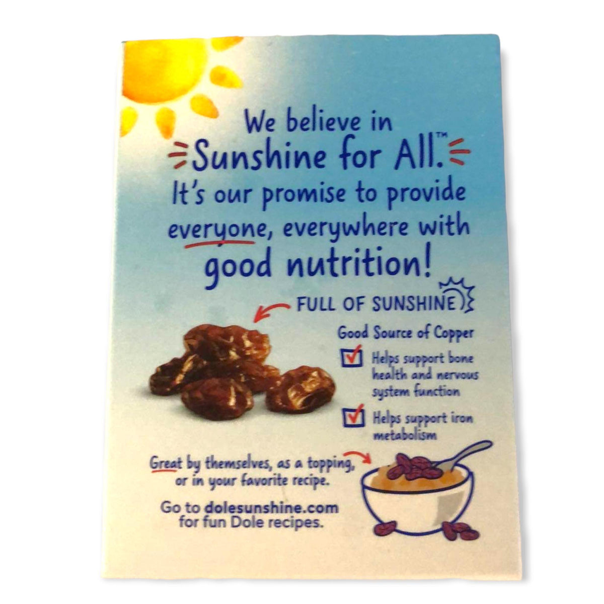 Dole - California Seedless Raisins - 6 Pack - 1.5 OZ – Sukli - Filipino ...