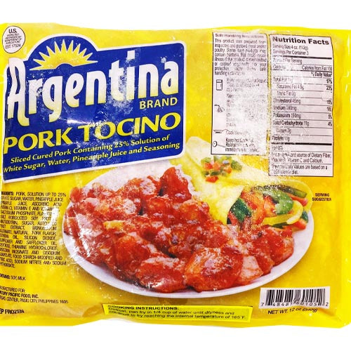 Argentina Brand - Pork Tocino (Sliced Cured Pork) - 12 OZ – Sukli ...