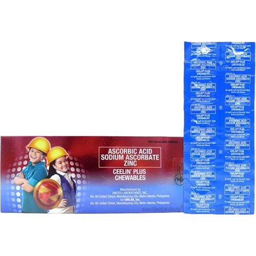 Ceelin Plus - Chewables - Ascorbic Acid Sodium Ascorbate Zinc - 100 Ta ...