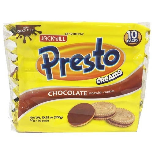 Jack 'n Jill - Presto Creams - Chocolate Sandwich Cookies - 10 Packs ...
