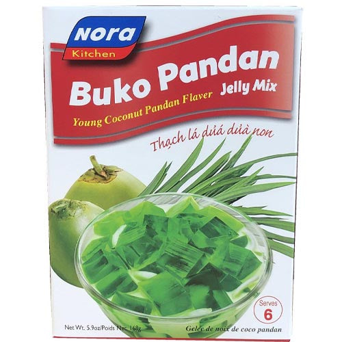 Nora - Buko Pandan Jelly Mix - Young Coconut Pandan Flavor - 5.9 OZ ...