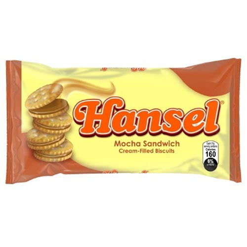 Rebisco - Hansel Mocha Sandwich - Cream Filled Biscuits - 10 Pack ...
