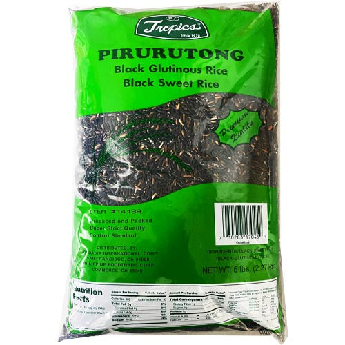 Tropics - Pirurutong - Black Glutinous Rice - Black Sweet Rice - 5 LBS ...