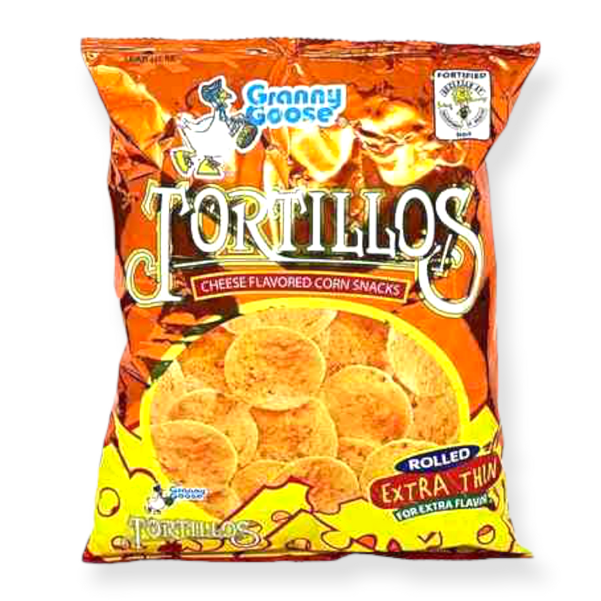 Granny Goose Tortillos - Cheese Flavored Corn Snacks 100 G - Orange ...