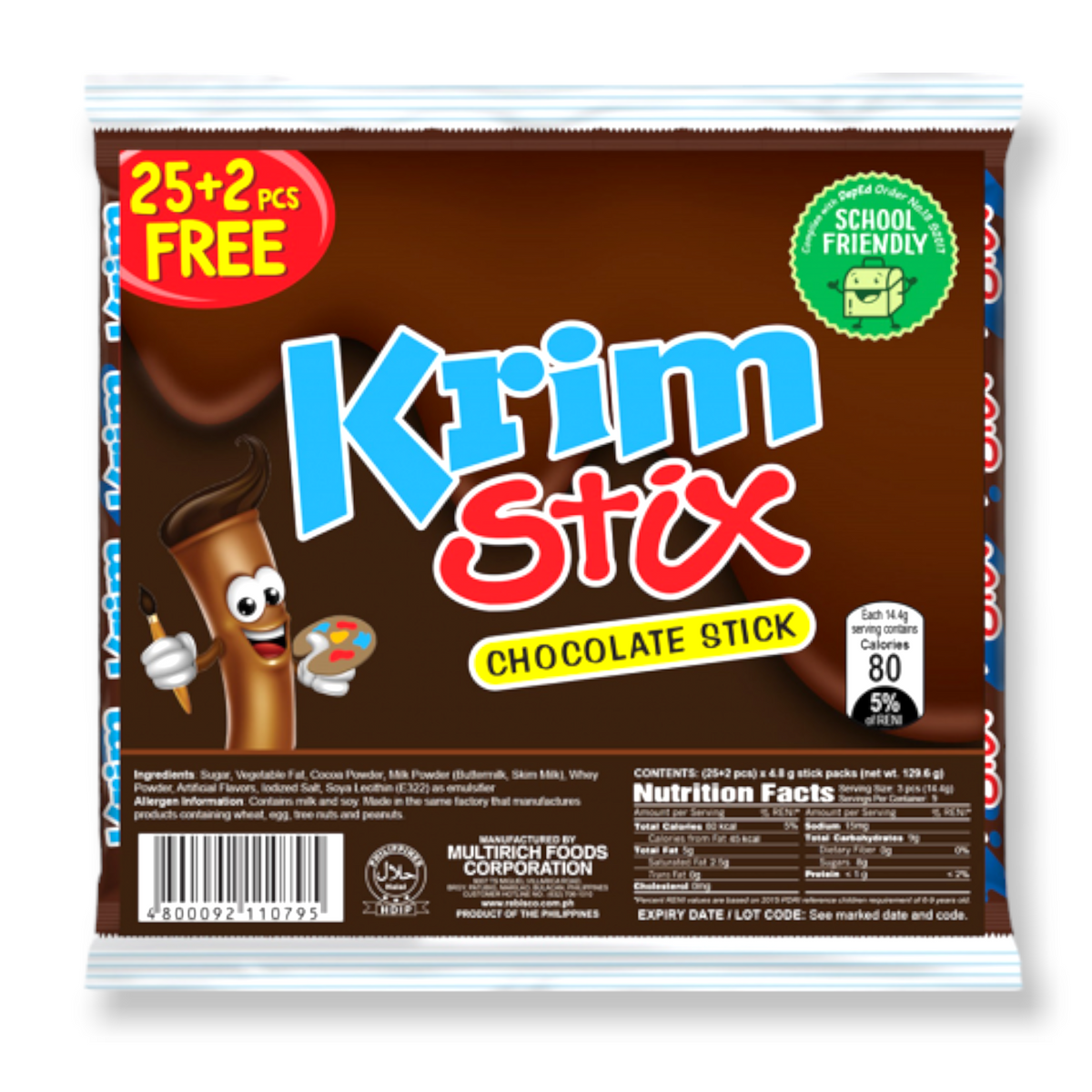 Krim Stic Chocolate Sticks 25 x 10g – Sukli - Filipino Grocery Online USA